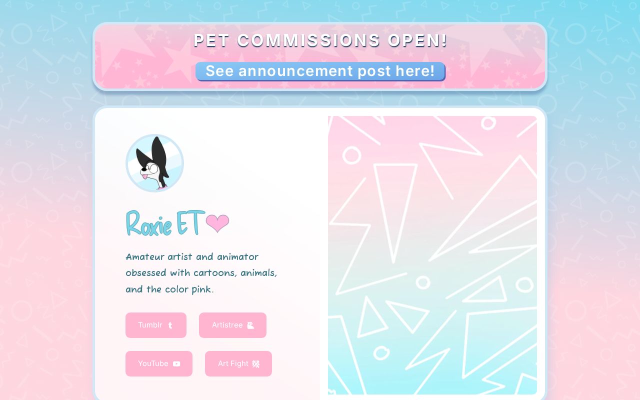 Roxie ET Official Carrd